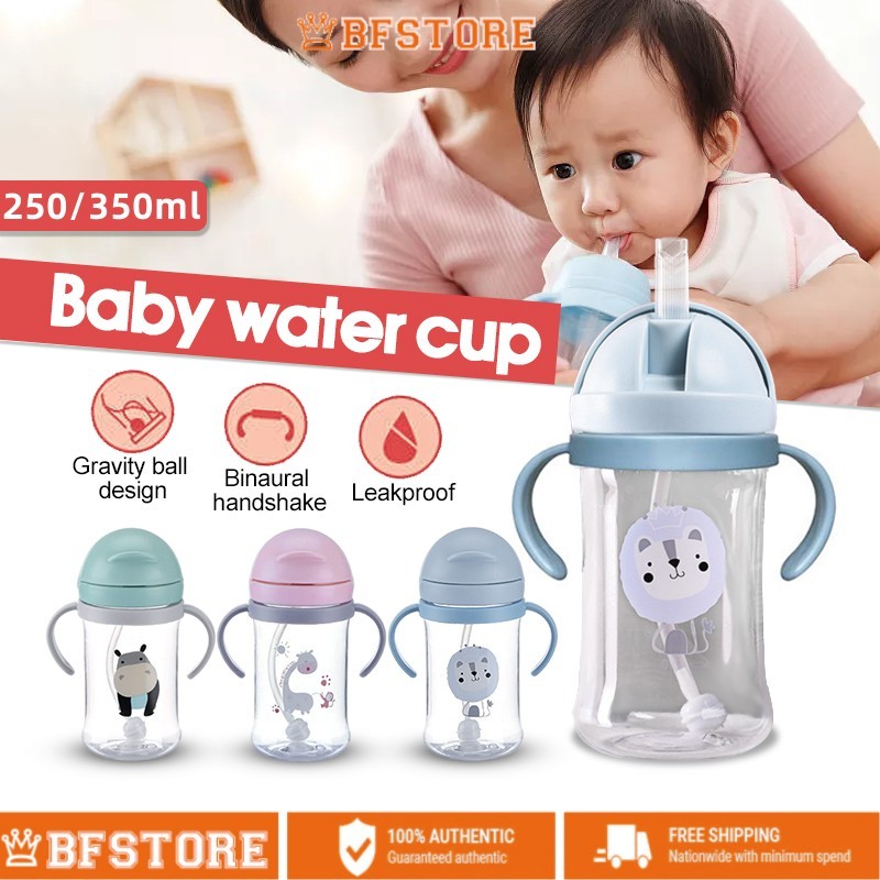 Baby Water Bottle with Straw 250ml 350ml Botol Air Baby Botol Sedut ...