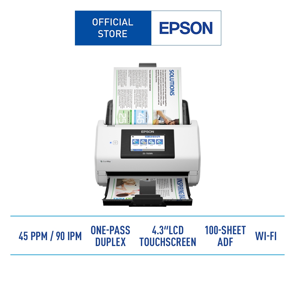 Epson WorkForce DS-790WN A4 Duplex Sheet-fed Document Scanner | Shopee ...