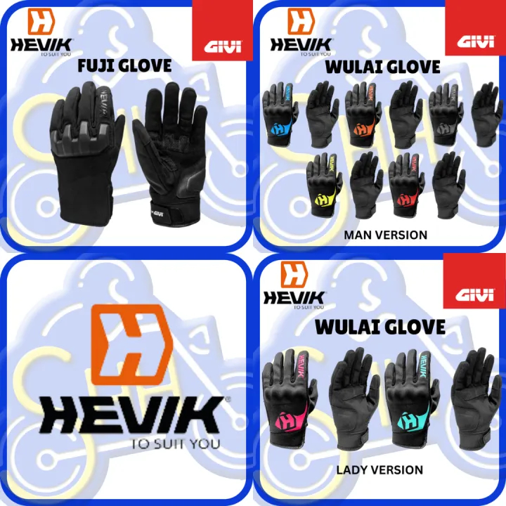 ORIGINAL HEVIK GIVI GLOVE MOTORCYCLE HEVIK MAN AND WOMAN GIVI ORIGINAL GLOVE MOTORCYCLE FUJI ...