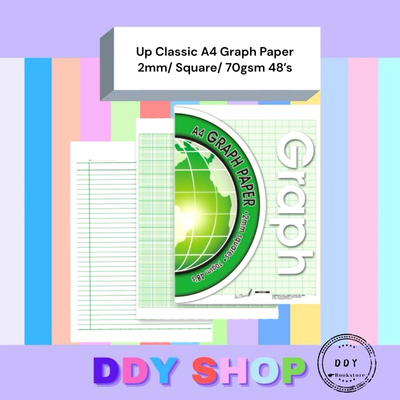 Up Classic A4 Graph Paper 2mm Square 70gsm 48 Sheets (CS-0381) | Shopee ...