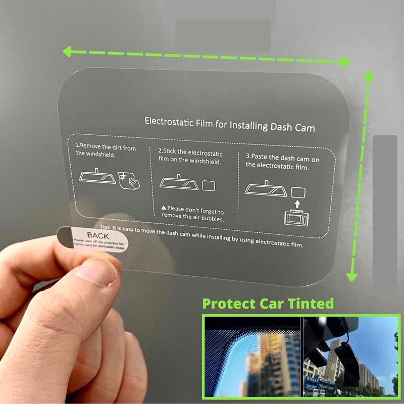 🔥Ready Stock🔥Car Dashcam Electrostatic Sticker Heat Resistant (8cm x ...