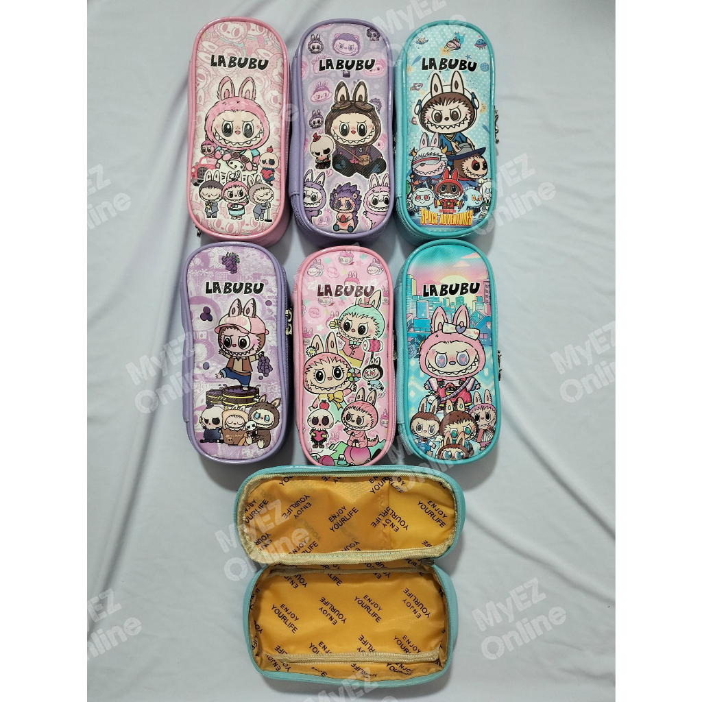 Labubu Student Pencil Case Kotak Pensil Budak Sekolah Large Capacity ...
