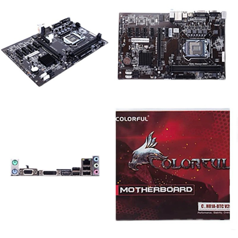 Colorful H81A-BTC V20 Mining Mobo Motherboard with Intel G1820 ...