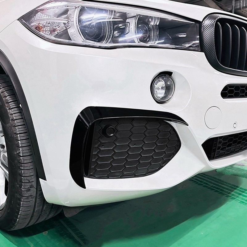 BMW F15 X5 F16 X6 Msport front bumper canard air duct fin spoiler cover ...