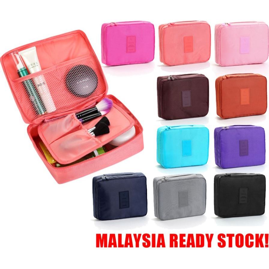 Makeup Bag With Zip Travel Storage Organizer Women Bag Cosmetic Bag ...