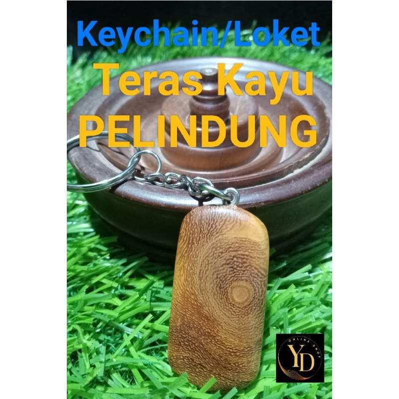 keychain/Loket Teras kayu PELINDUNG | Shopee Malaysia