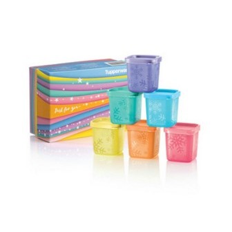 TUPPERWARE CUBIX MINI SQUARE 110ML / SNOWFLAKE CUBIX MINI 80ML | Shopee ...