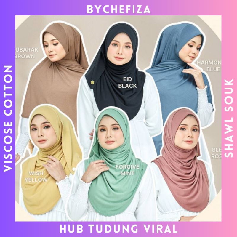 [READY STOCK] BYCHEFIZA SHAWL SOUK | INSTANT SHAWL IRONLESS | SHAWL ...