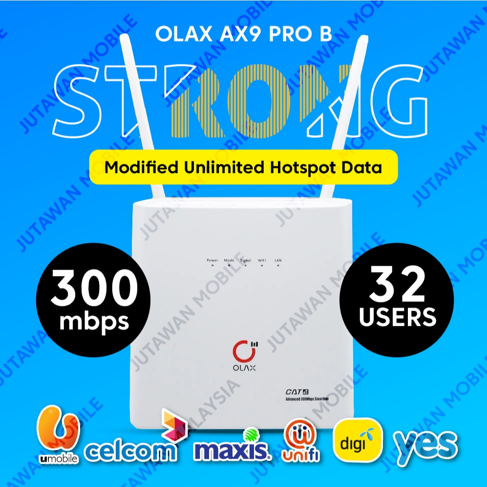 OLAX AX9 PRO 300mbps Modified 4G Sim Supported WIFI router with 4000mAh ...