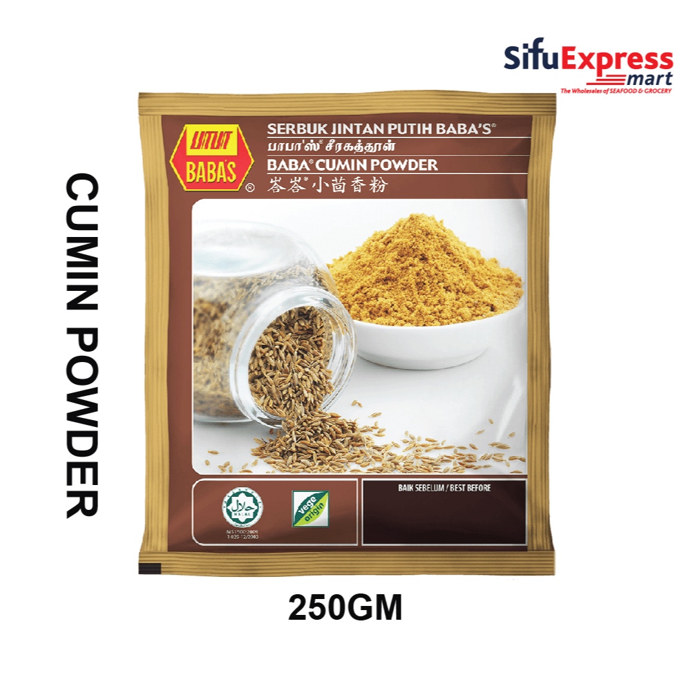 BABAS CUMIN POWDER /SERBUK JINTAN PUTIH BABA S 峇峇小茴香粉 250GM | Shopee ...