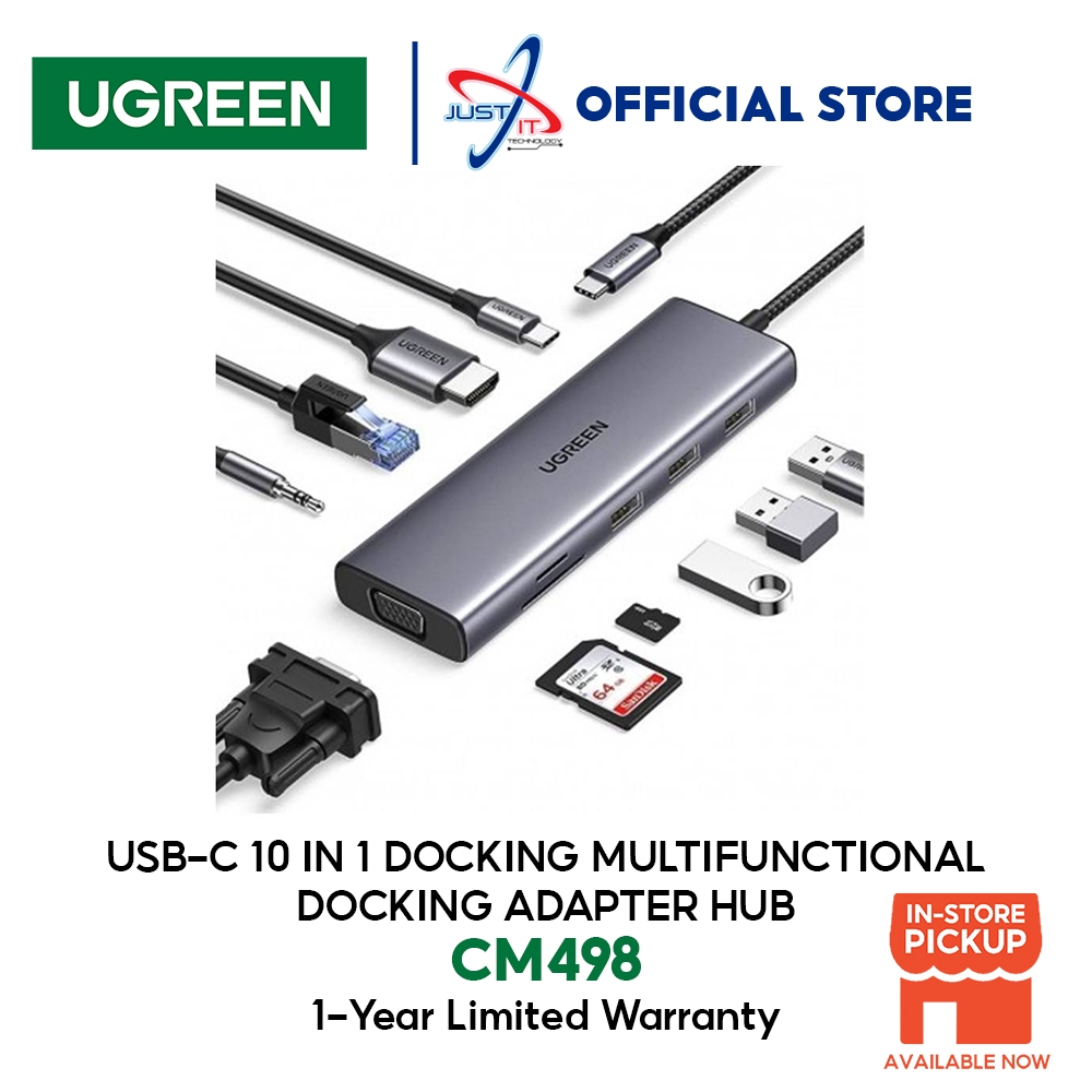 UGREEN CM498 USB-C 10 IN 1 DOCKING MULTIFUNCTIONAL DOCKING ADAPTER HUB ...