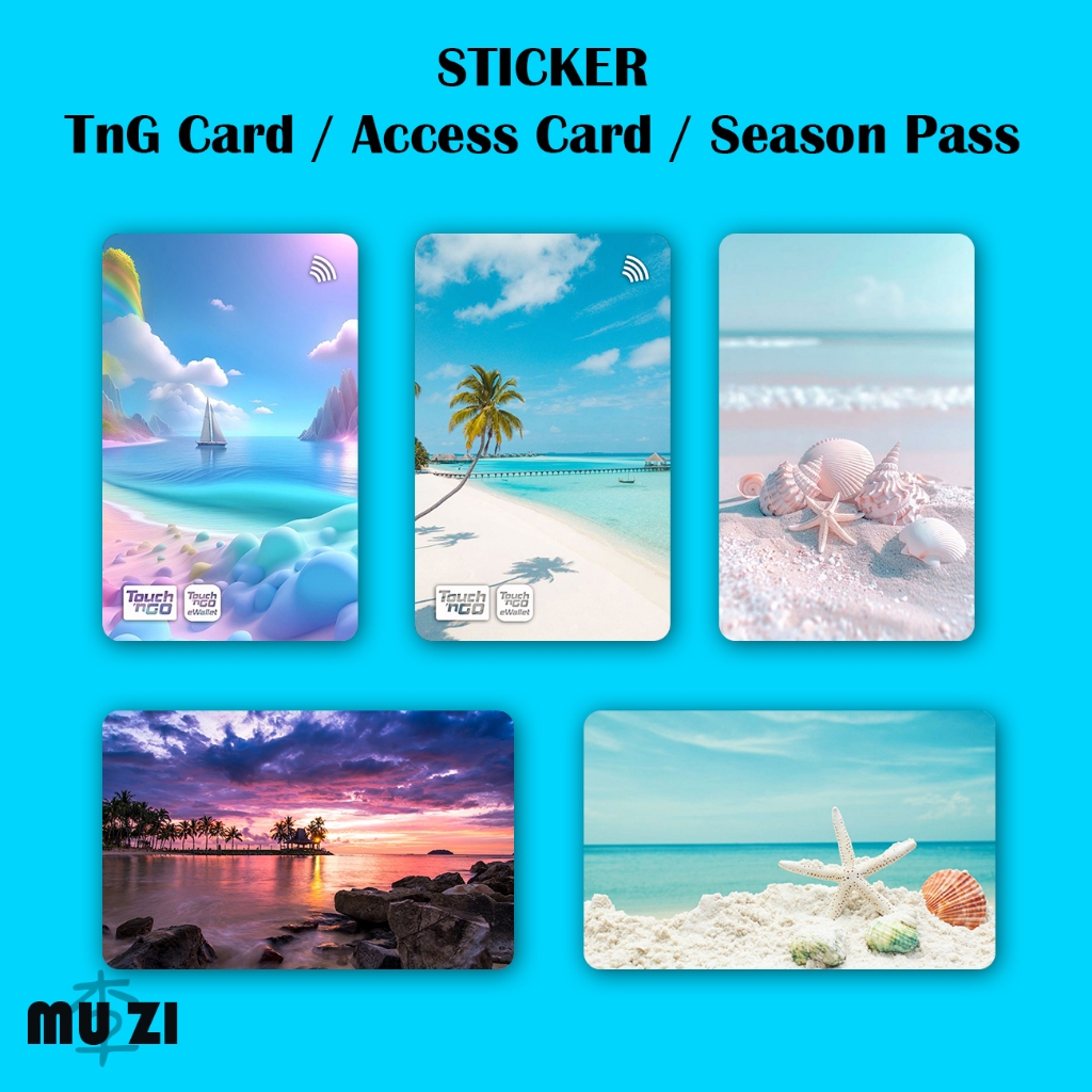 Beach TnG Card STICKER NFC STICKER Waterproof Thick Hard Quality Beach ...