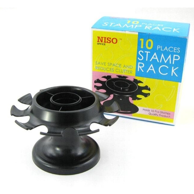 NISO RUBBER STAMP RACK 10 HOLE BLACK | Shopee Malaysia