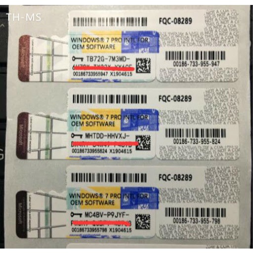 Windows 7 Pro Coa Sticker Genuine | Shopee Malaysia