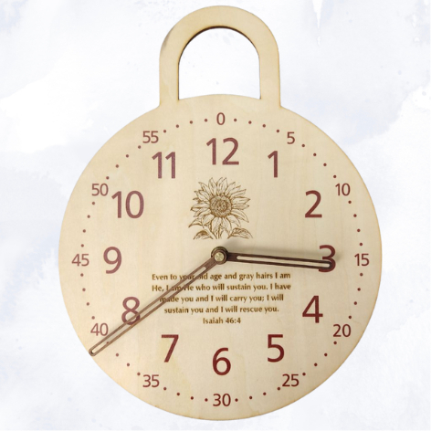 Custom Engraved Clock, Personalised Wood Clock | Shopee Malaysia