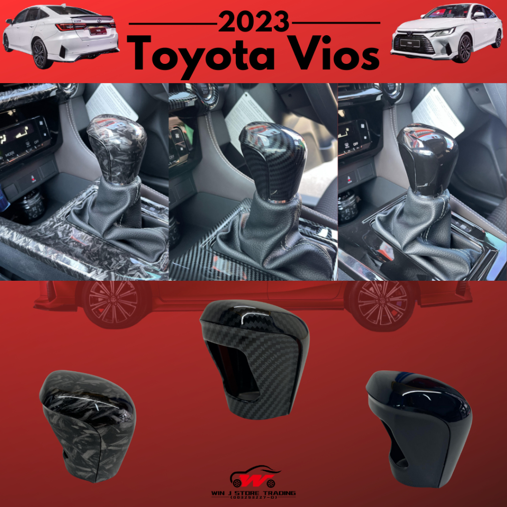 Toyota Vios Gen4 AC100 2023+ Carbon Trim/Glossy Black Gear Knob ...