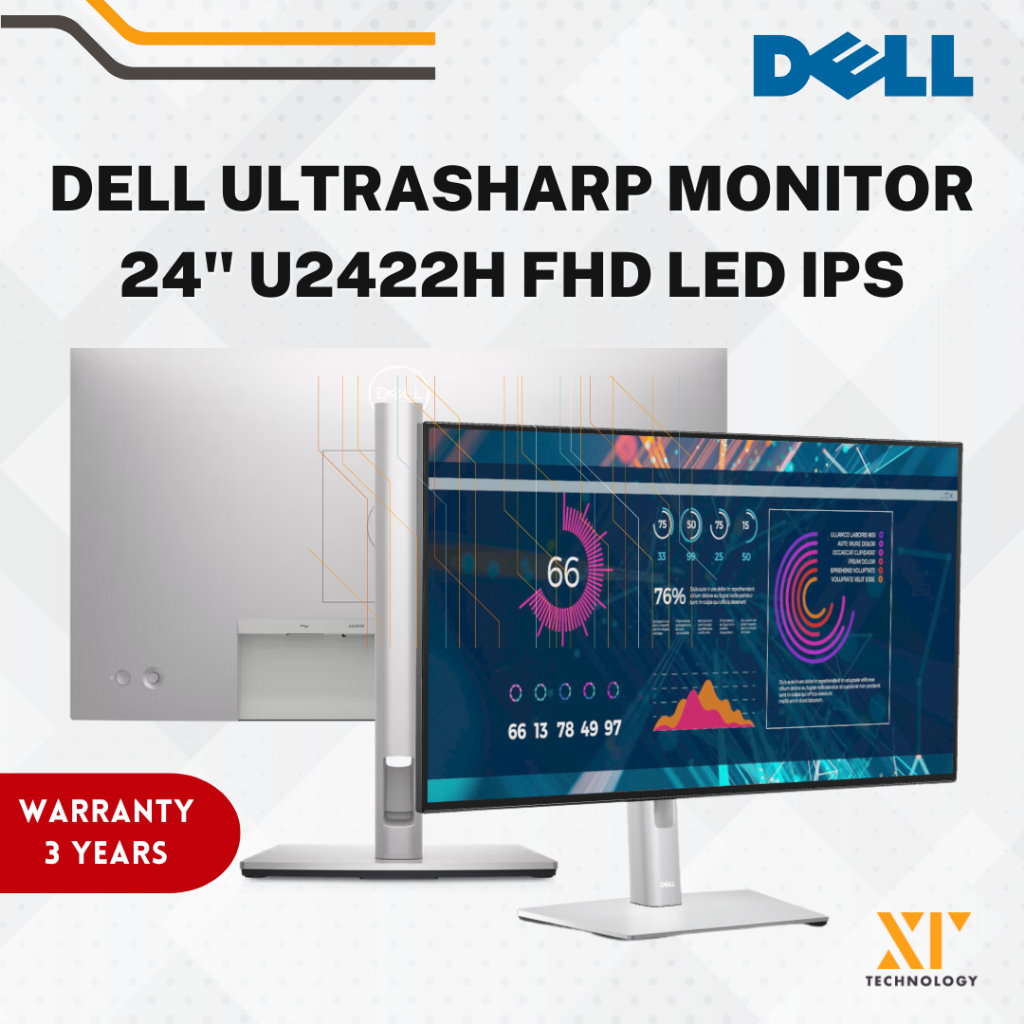 DELL ULTRASHARP MONITOR 24" U2422H FHD LED IPS | Shopee Malaysia