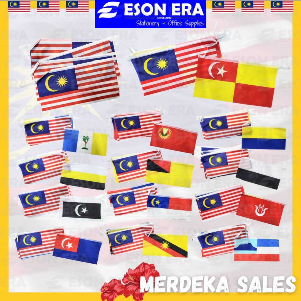 Bendera Malaysia Flag Bundle Bunting Flag Malaysia Banting | Shopee ...