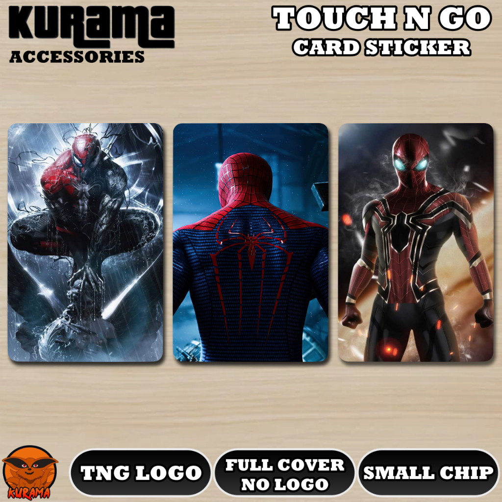 [ SPIDERMAN ] Touch n Go Card Sticker Cover / Credit Card Sticker Cover ...