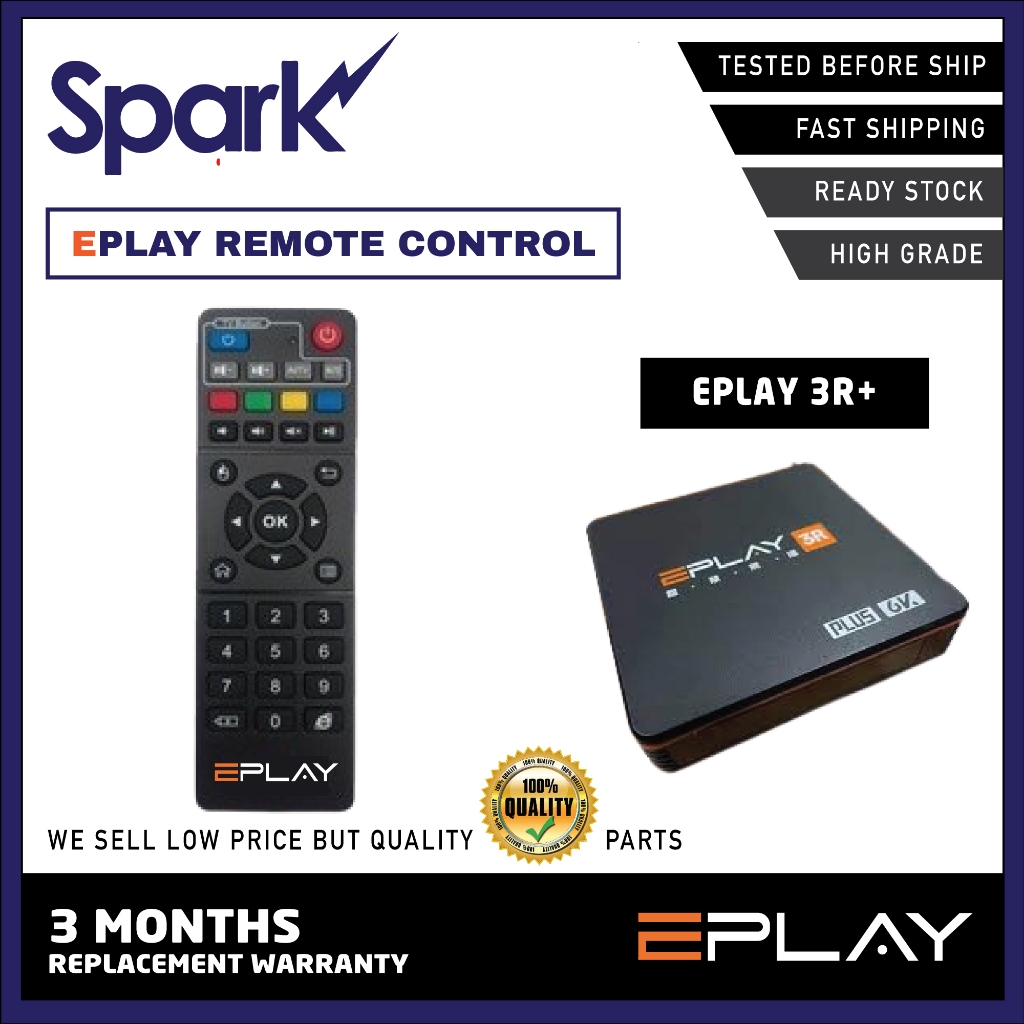 EPLAY ORIGINAL REMOTE CONTROL FOR 3R / 3R PLUS / 3R 6G / 10G - 3 MONTHS WARRANTY | Shopee Malaysia