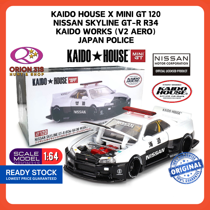 Kaido House Mini GT Nissan Skyline GT-R R34 Kaido Works (V2 Aero) Japan ...