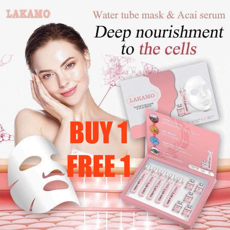 LAKAMO Water Tube Mask and ACAI Serum -Ready Stock 💯original （ buy 1 ...