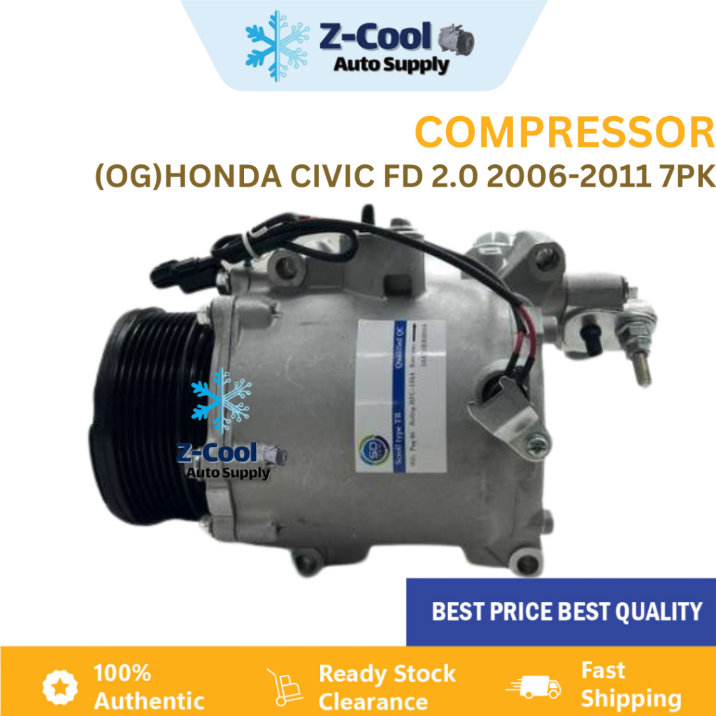 Compressor Aircond Car ORIGINAL NEW Honda Civic FD 2.0 2006-2011 Year ...
