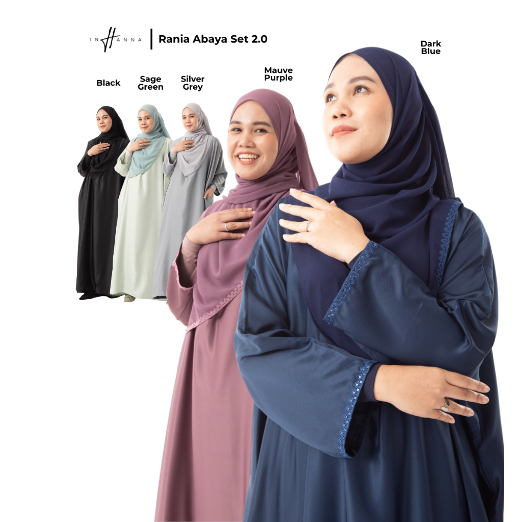 INHANNA Rania Abaya Set With Shawl 2.0 | Shopee Malaysia