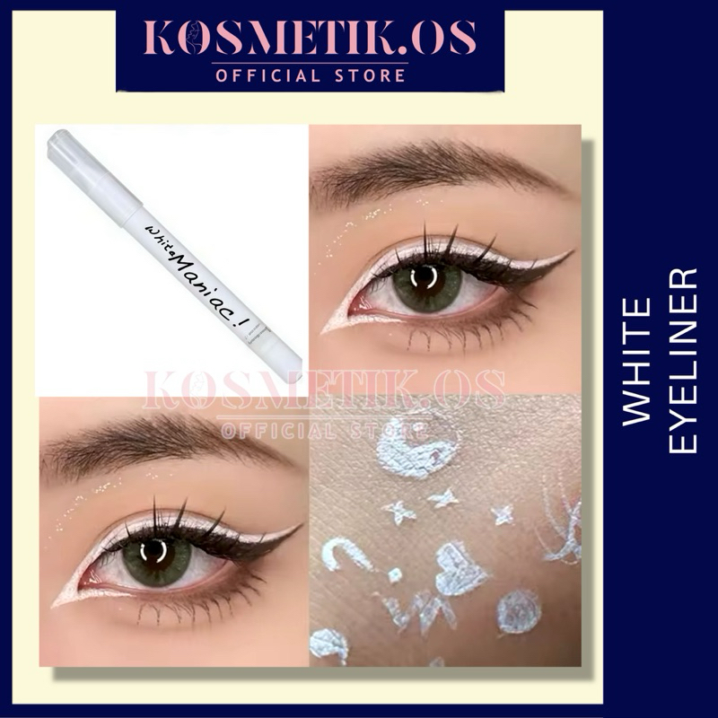 [𝗠𝗨𝗦𝗧 𝗛𝗔𝗩𝗘] 𝗖𝗢𝗗 KISSBEAUTY EYELINER WHITE MANIAC Liner Putih Celak ...