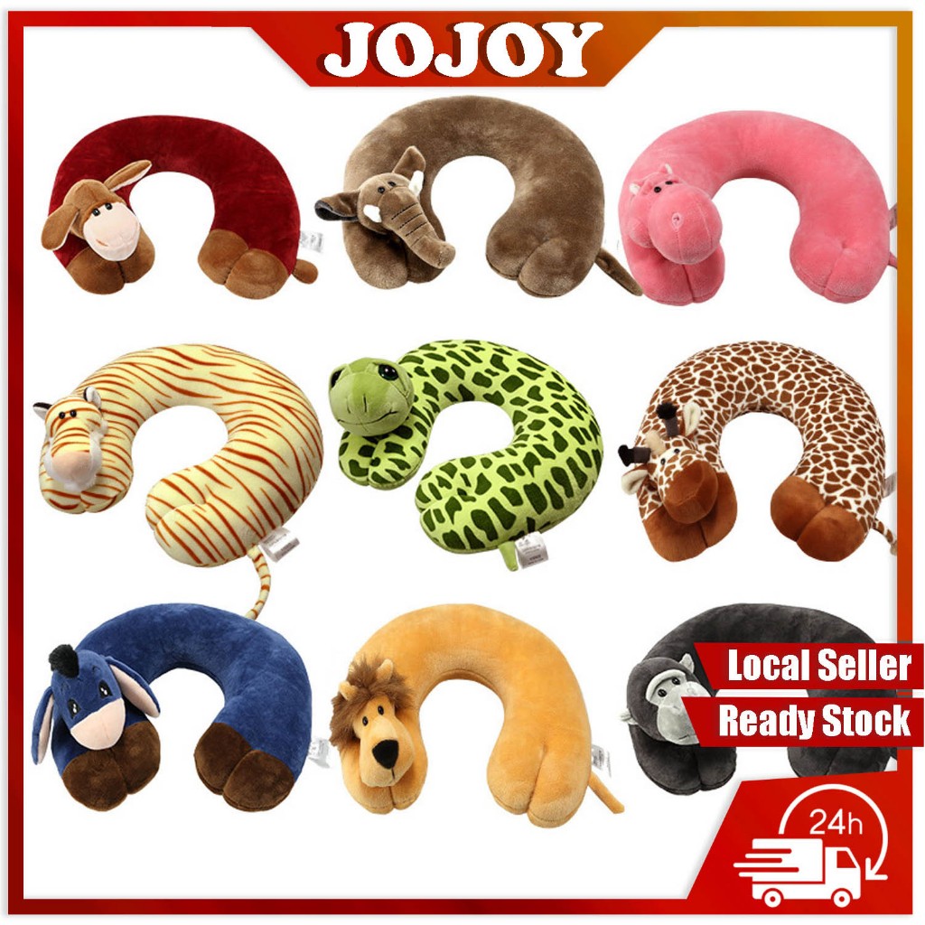 JOJOY Animal Neck Pillow Bantal Binatang soft fiber rebound U Shaped ...