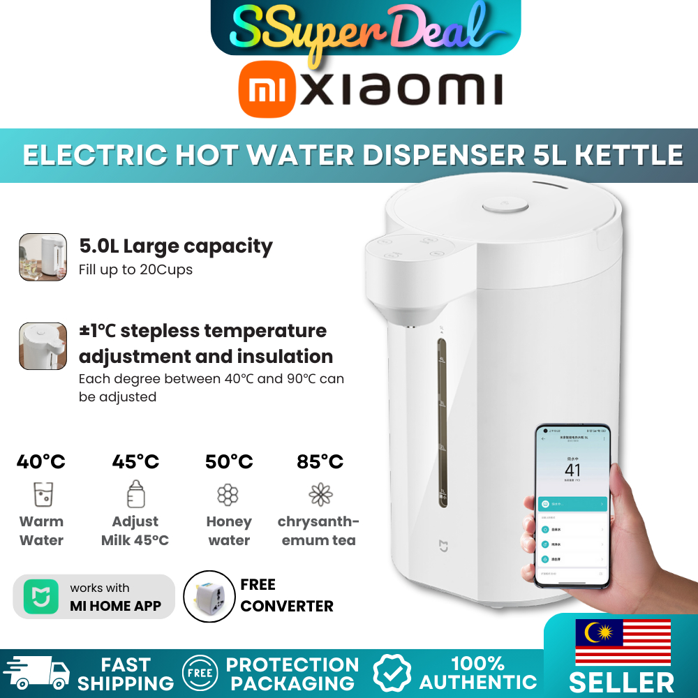 Xiaomi Mijia Smart Electric Boiling Thermos Bottle Kettle 5L 1600W Hot ...
