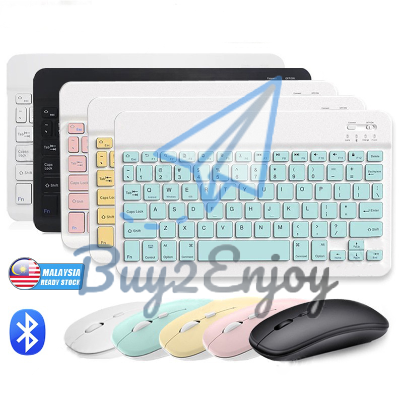 10 Inch Universal Mouse and Keyboard Wireless Bluetooth Set Mouse ...