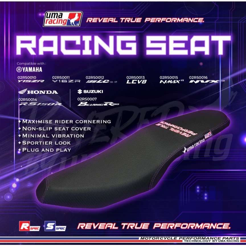 UMA RACING RACING SEAT YAMAHA HONDA SUZUKI Y15 LC 135LC RS150 RSX ...