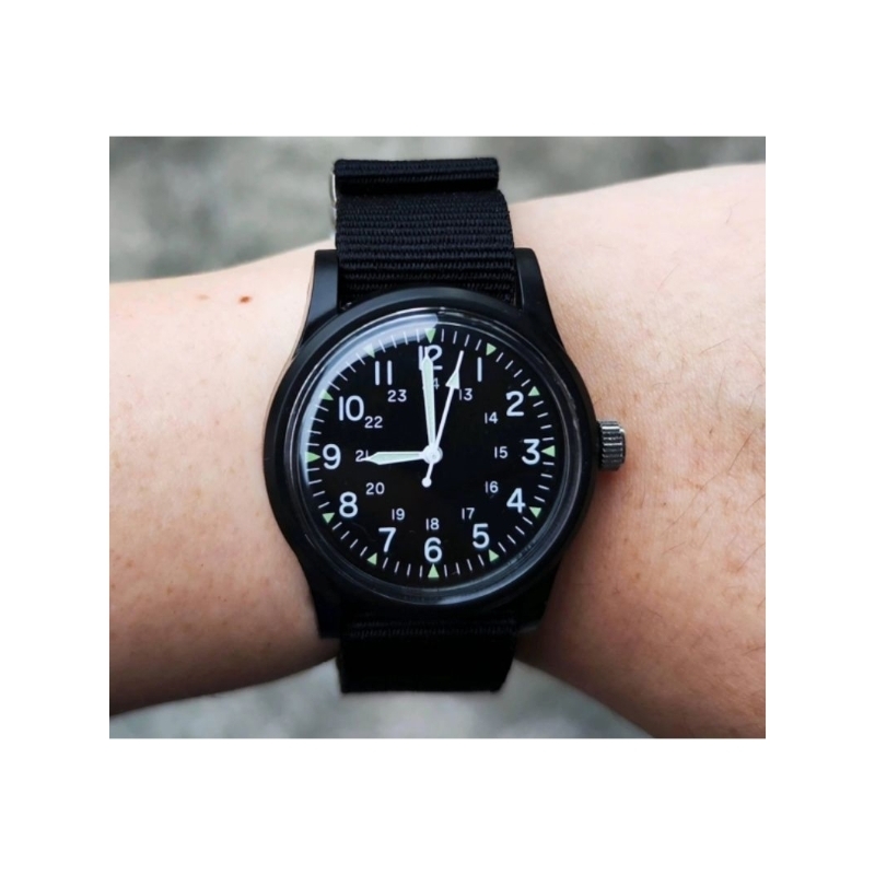 Daiso Mili Watch - Plastic Field Watch Style with Fixed Lugs | Shopee ...