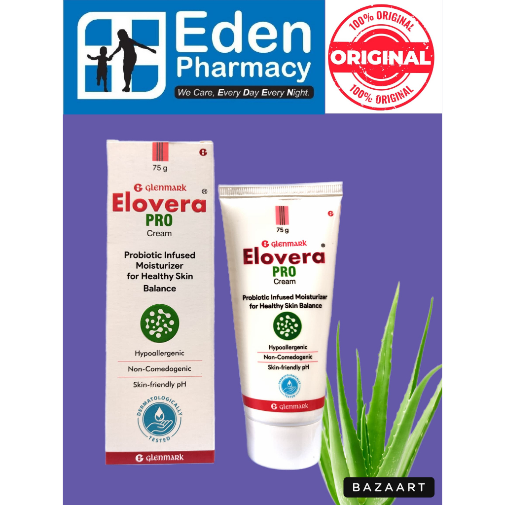 Glenmark Elovera Pro Cream Probiotic Aloe Vera ( 75g ) | Shopee Malaysia