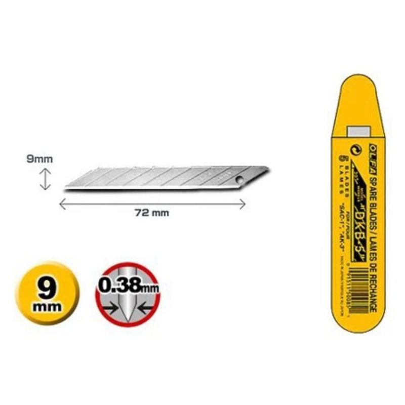 Olfa Original DKB-5 30 Degrees Blades For SAC-1 / A-1 ( 5 Pcs / Pack ...