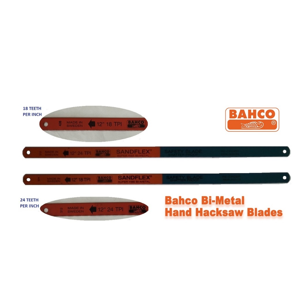 [100% ORIGINAL] BAHCO BI-METAL HACKSAW BLADE Sandflex Bi-Metal Saw ...
