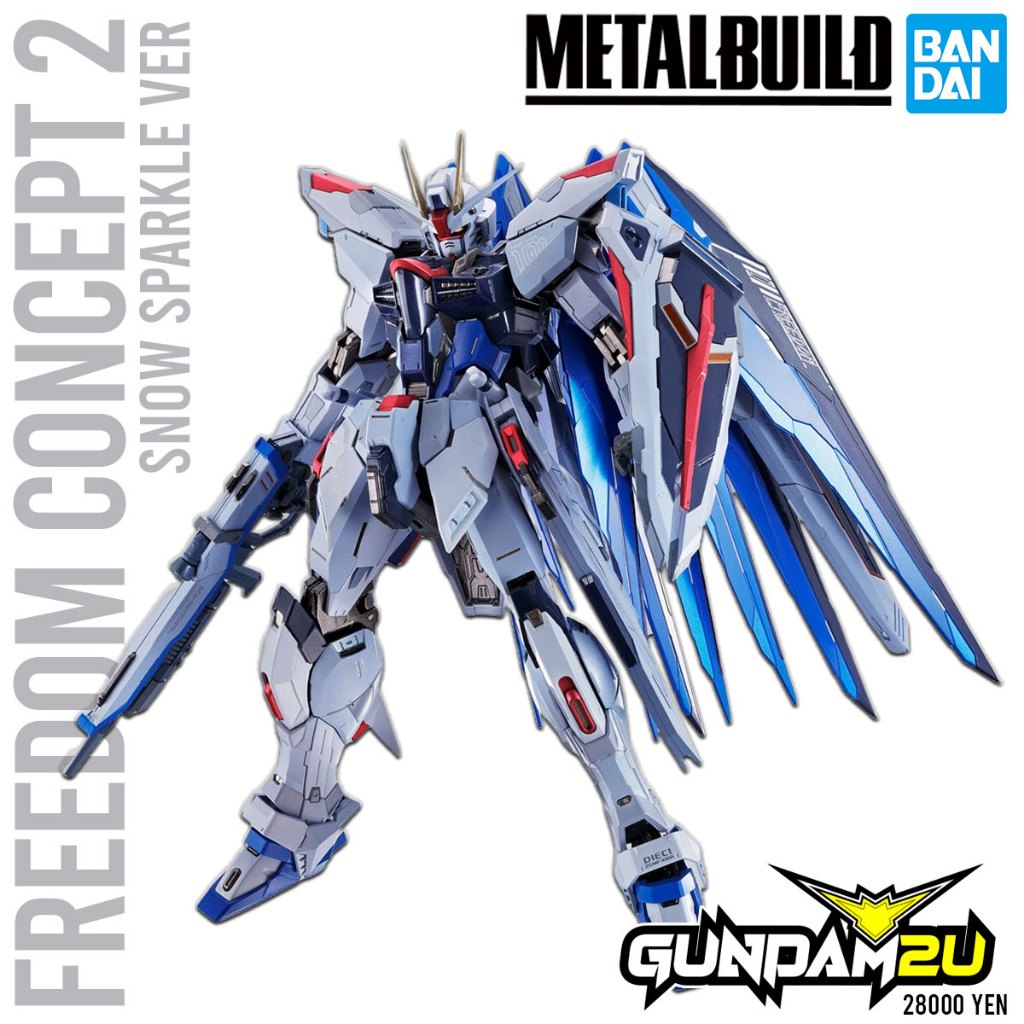 BANDAI MB Freedom Gundam Concept 2 Snow Sparkle Ver - Tamashii Nations Metal Build Gundam SEED ...