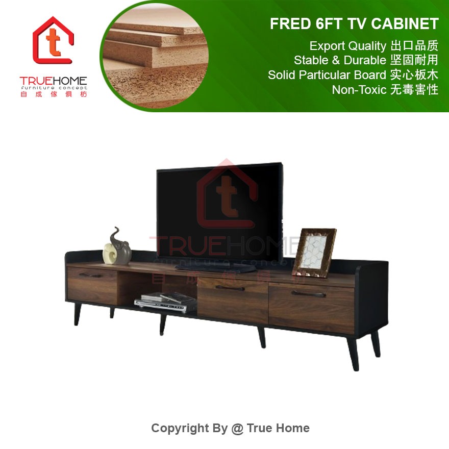 FRED 6FT TV Cabinet/TV Console/TV Stand Cabinet/180 CM | Shopee Malaysia