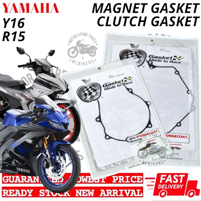 YAMAHA Y16 R15 Y16ZR ENGINE GASKET CLUTCH MAGNET COVER APPLE ...