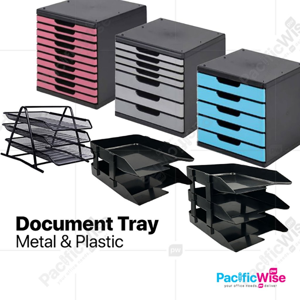 Office Paper Tray & Document Drawer for A4 Paper / Plastic & Metal (2 ...