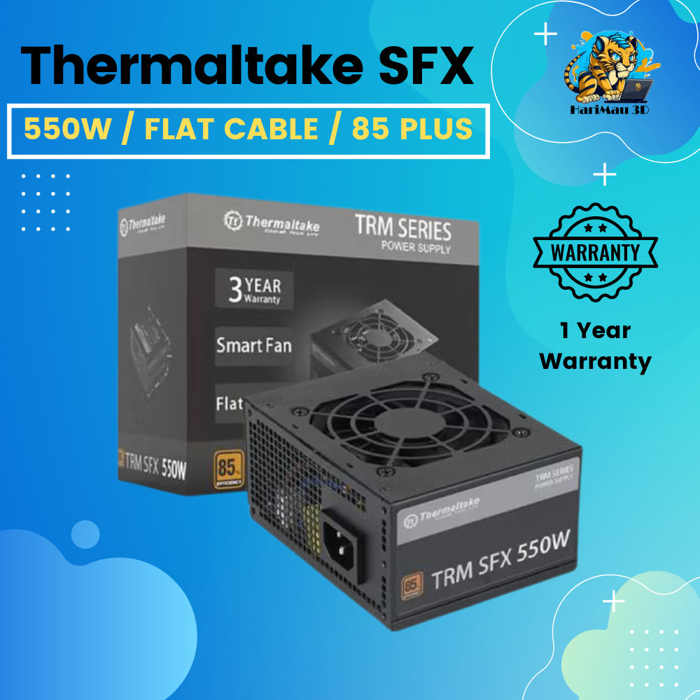 THERMALTAKE SFX 550W PSU Power Supply ( FLAT CABLE / 85 PLUS RATED ...