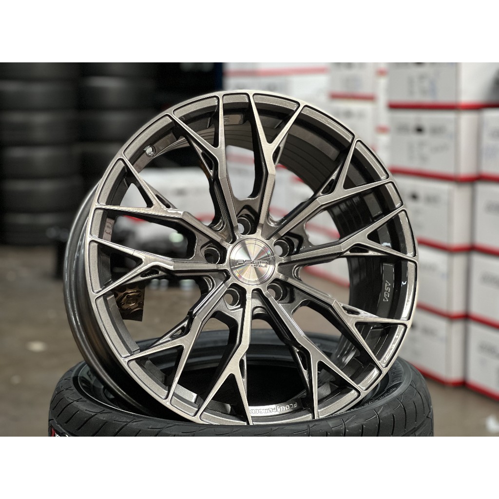 NEW 18X8.5J Asga ARF10 Rim (set of 4) Brushed Gunmetal 5X112 for Golf ...