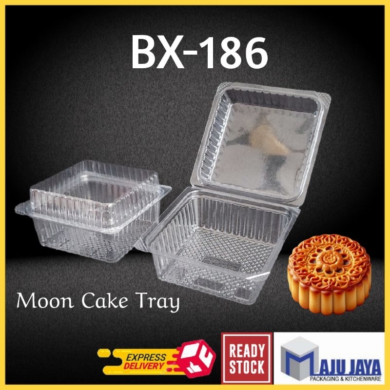 BX-186 Moon cake 3" BENXON Plastic Tray with Lock Bakery Clear Box ...