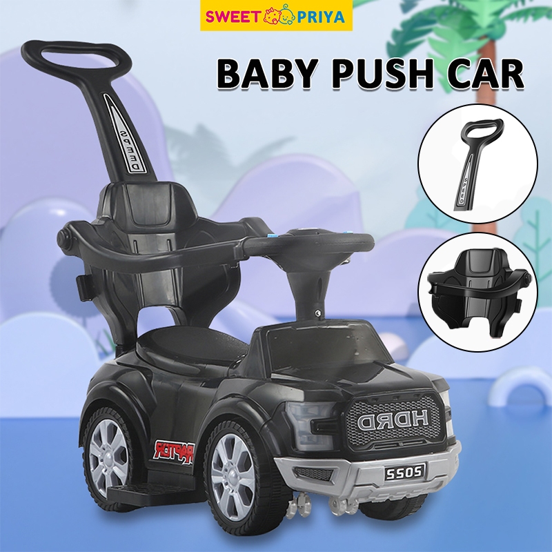 3 in 1 Baby Push Car With Handle Horn Child 4 Wheels Music & Lights ...