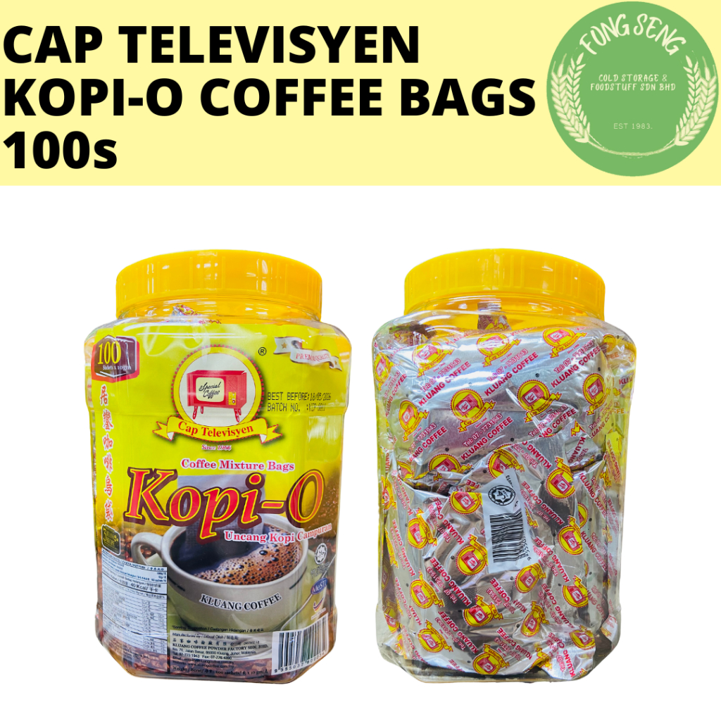 Kluang Coffee Cap TV Kopi O Coffee Mixture Bags 100s (Uncang Kopi ...