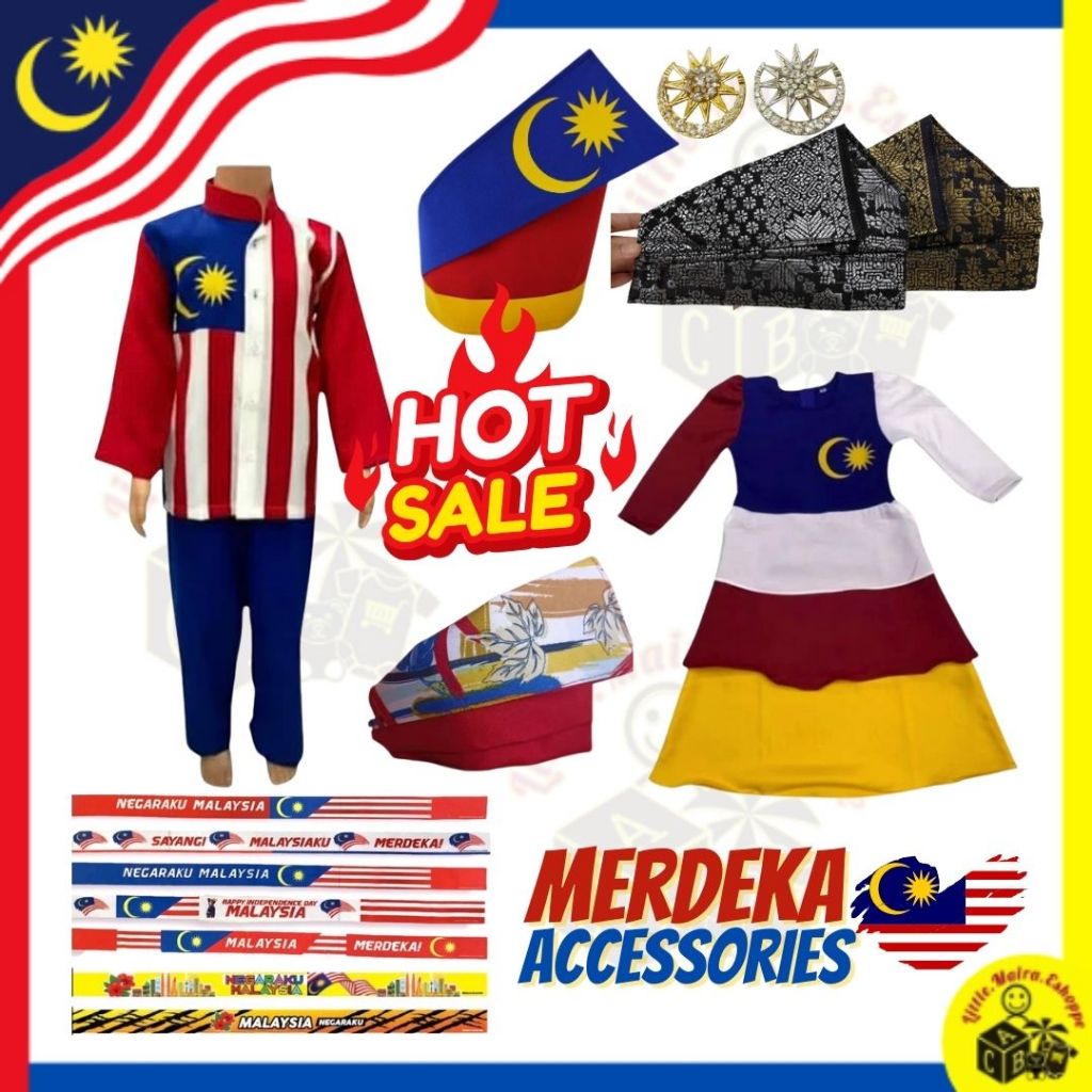 MERDEKA Tengkolok Tanjak Bendera Headband Tali Kepala Rampaian Aktiviti ...