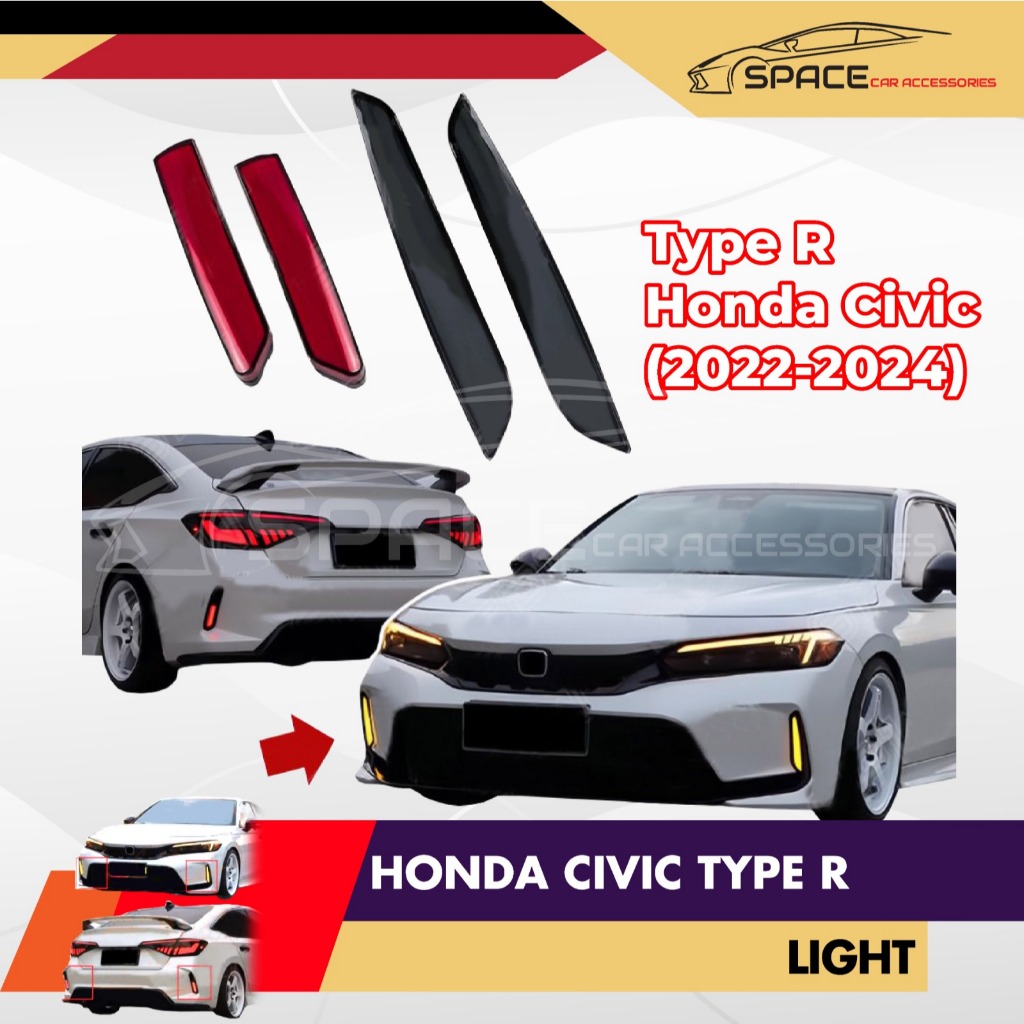 Honda Civic FE FL5 (2022-2024) TYPE-R Foglamp Daylight DRL Bumper LED ...