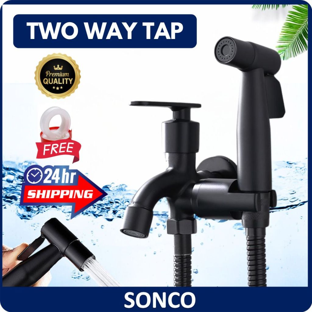 🔥FREE TAPE🔥 SONCO Washing Machine/Bathroom Two Way Wall Mounted Faucet ...