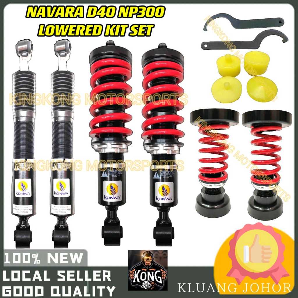 (LOWER TO 3") ADJUSTABLE ABSORBER NAVARA D40 NP300 4X4 FRONT REAR ...